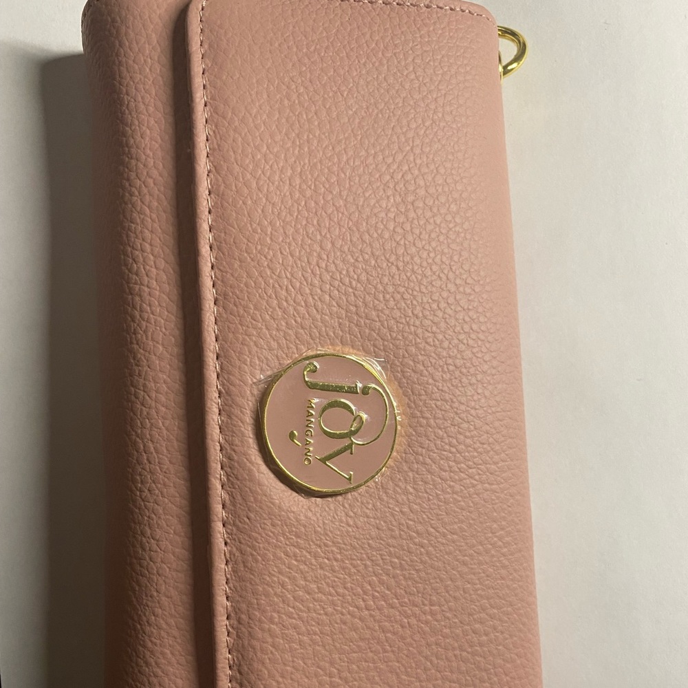 Joy Mangano Leather Rfid Wallet. Light Pink. - Gem